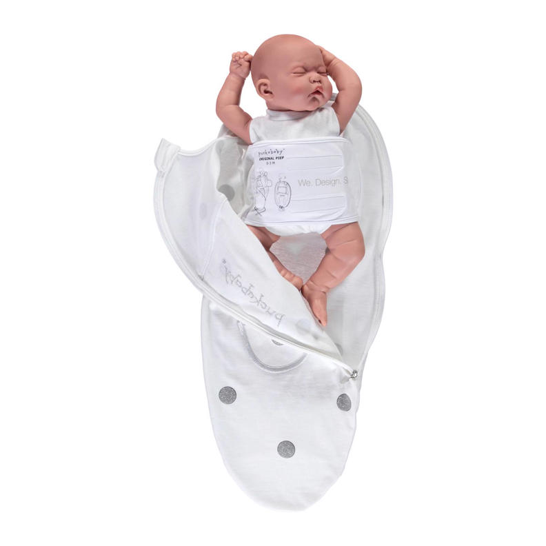 Puckababy The Original Piep baby inbakerdoek 0-3 mnd white dotty | wehkamp