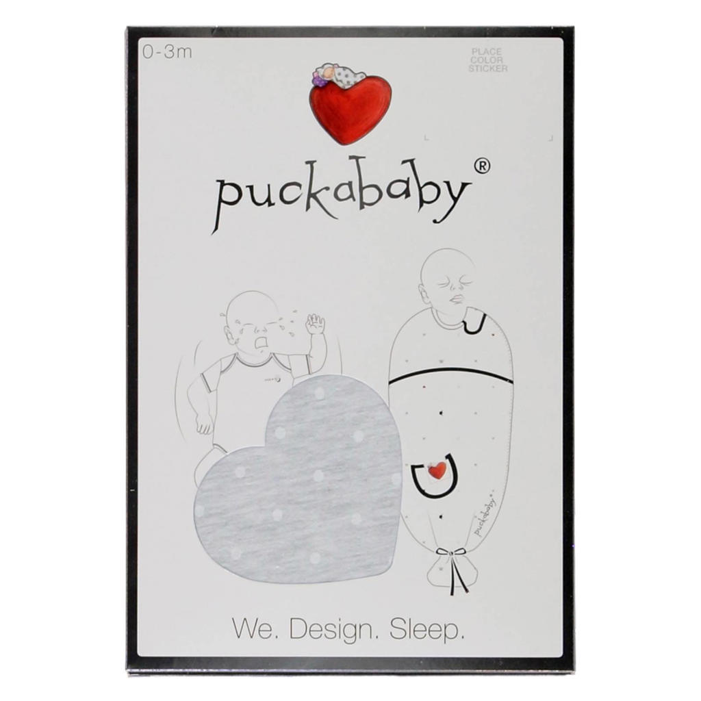 Puckababy The Original Piep baby inbakerdoek 0-3 mnd grey dotty | wehkamp