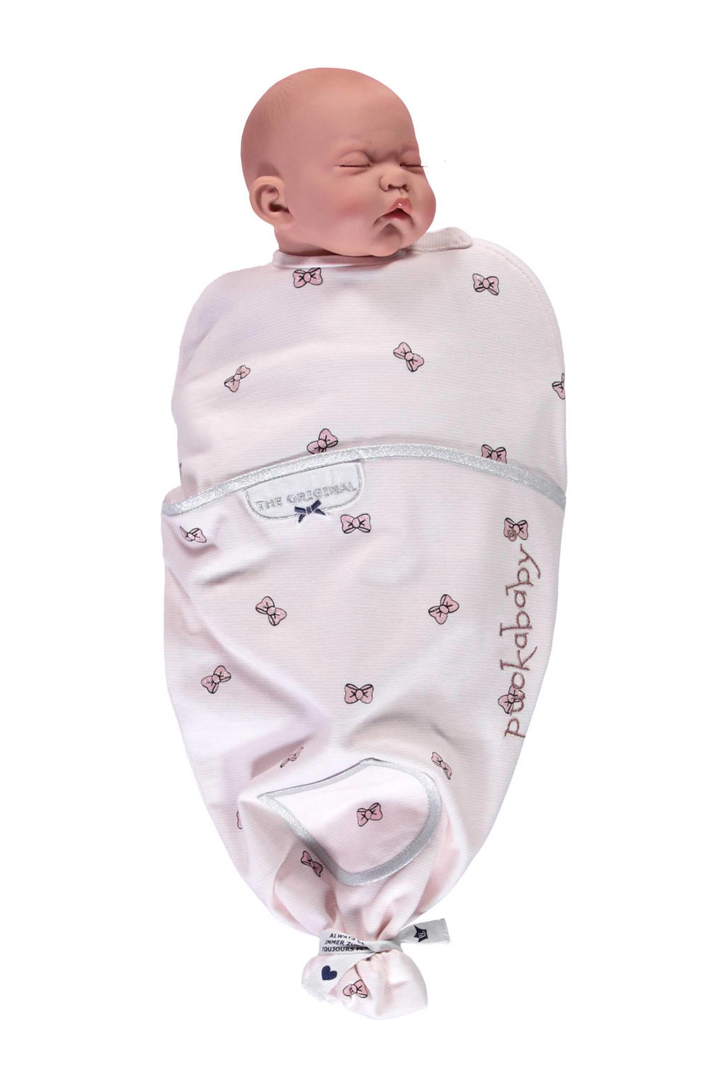 Puckababy The Original Piep baby inbakerdoek 0-3 mnd pink bowy | wehkamp