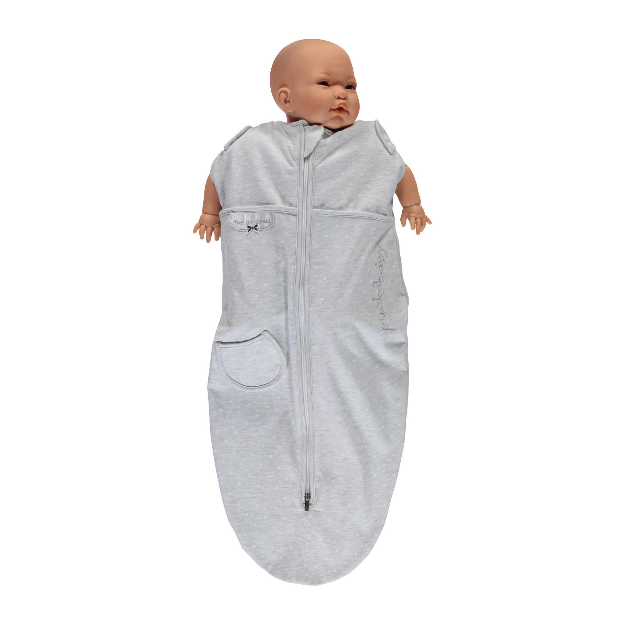 Puckababy The Original Mini baby inbakerdoek 3-6 mnd grey dotty | wehkamp