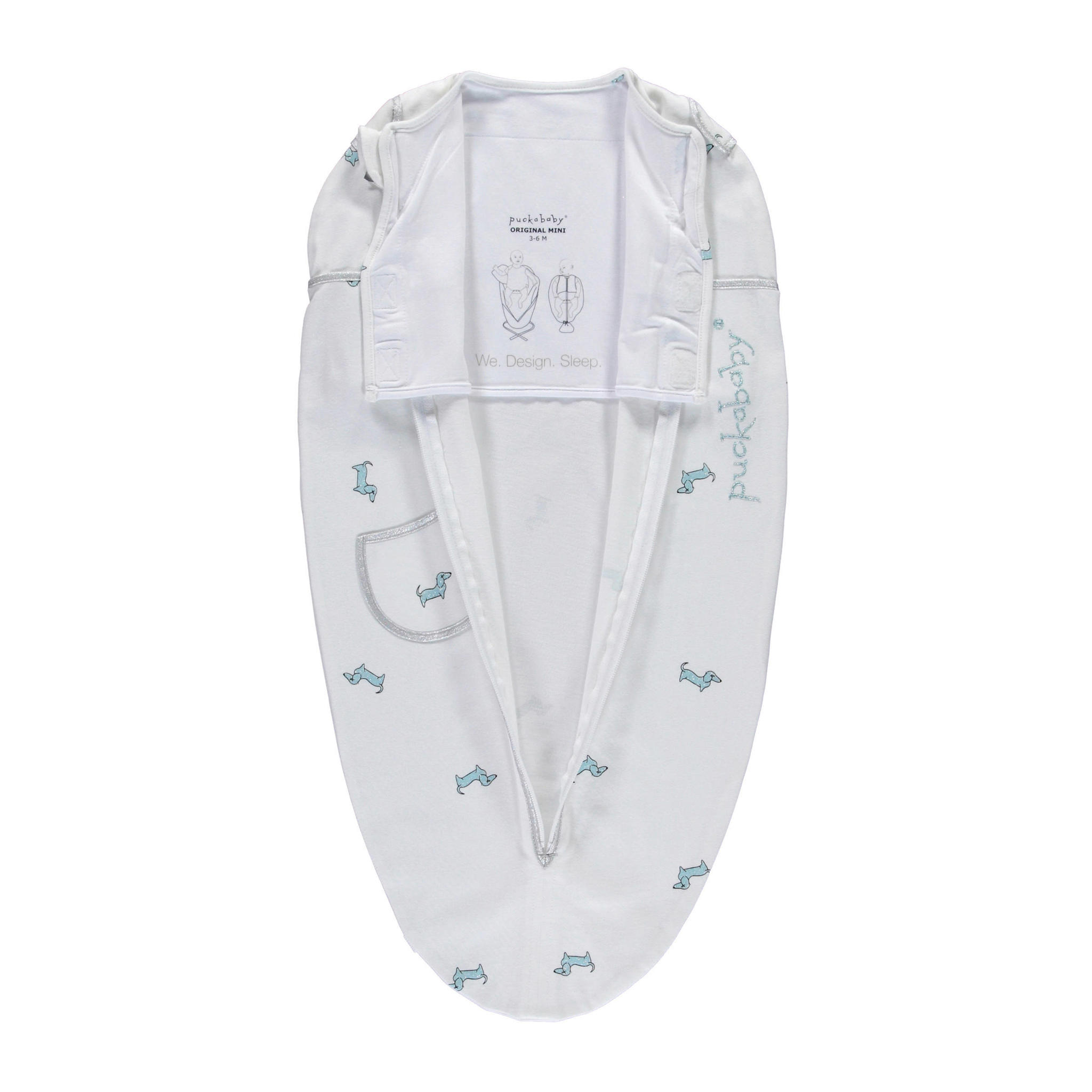 Puckababy The Original Mini baby inbakerdoek 3-6 mnd white pucky | wehkamp