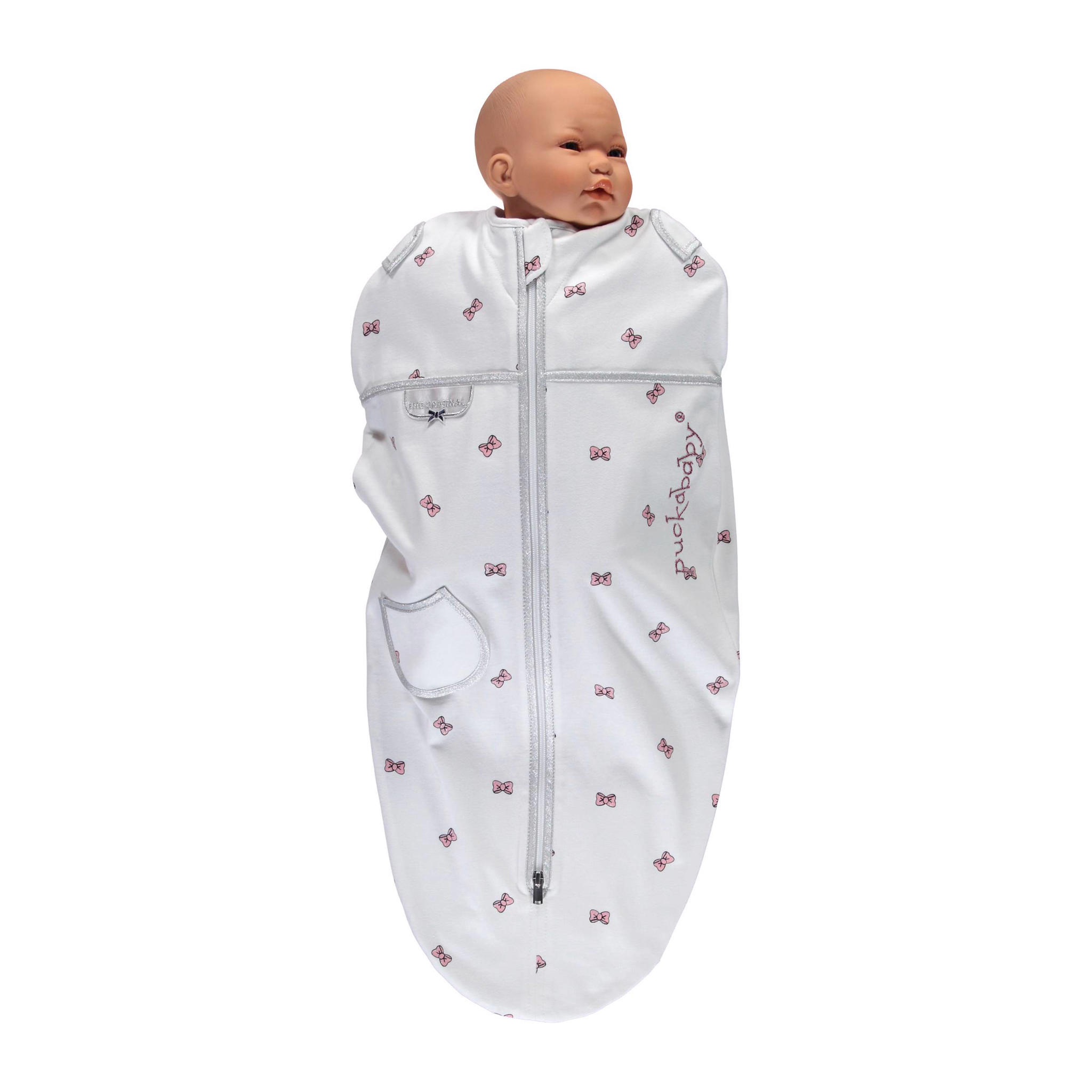 Puckababy The Original Mini baby inbakerdoek 3-6 mnd white bowy | wehkamp