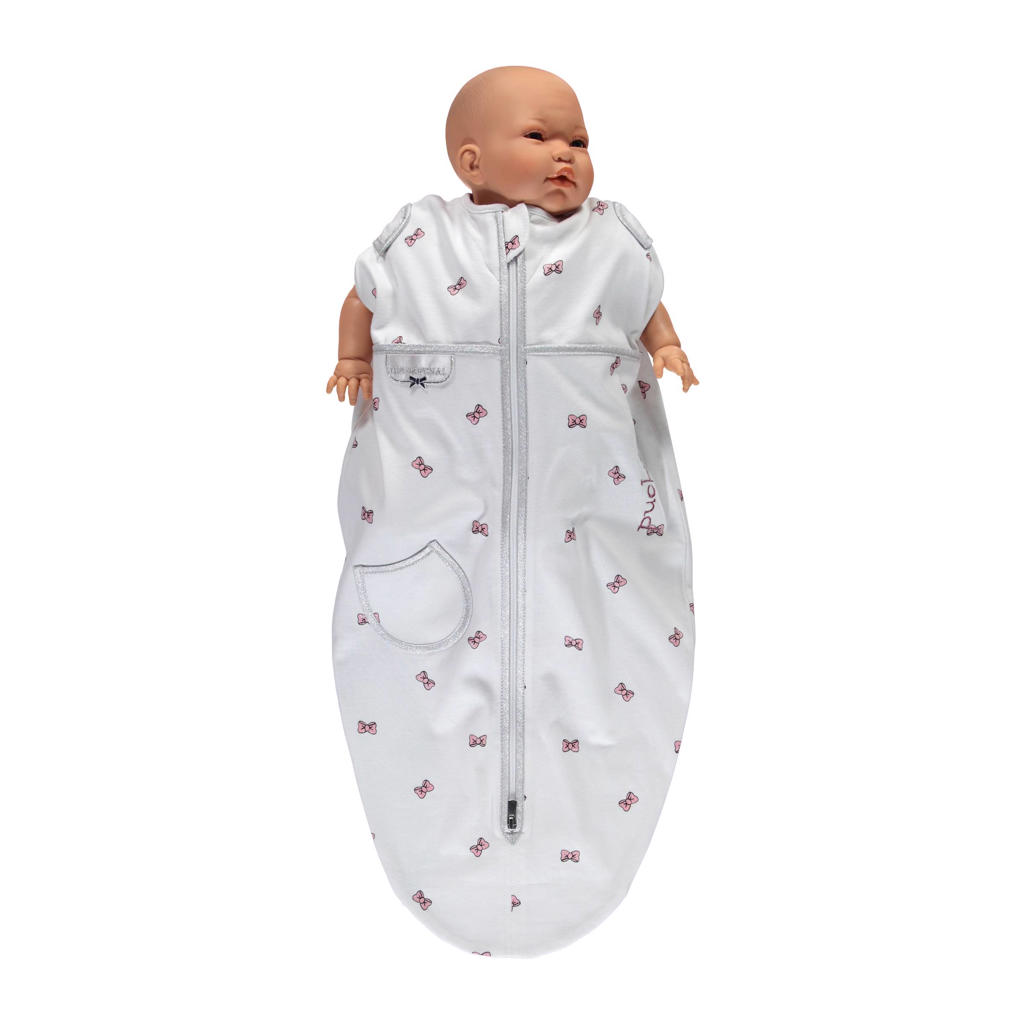 Puckababy The Original Mini baby inbakerdoek 3-6 mnd white bowy | wehkamp