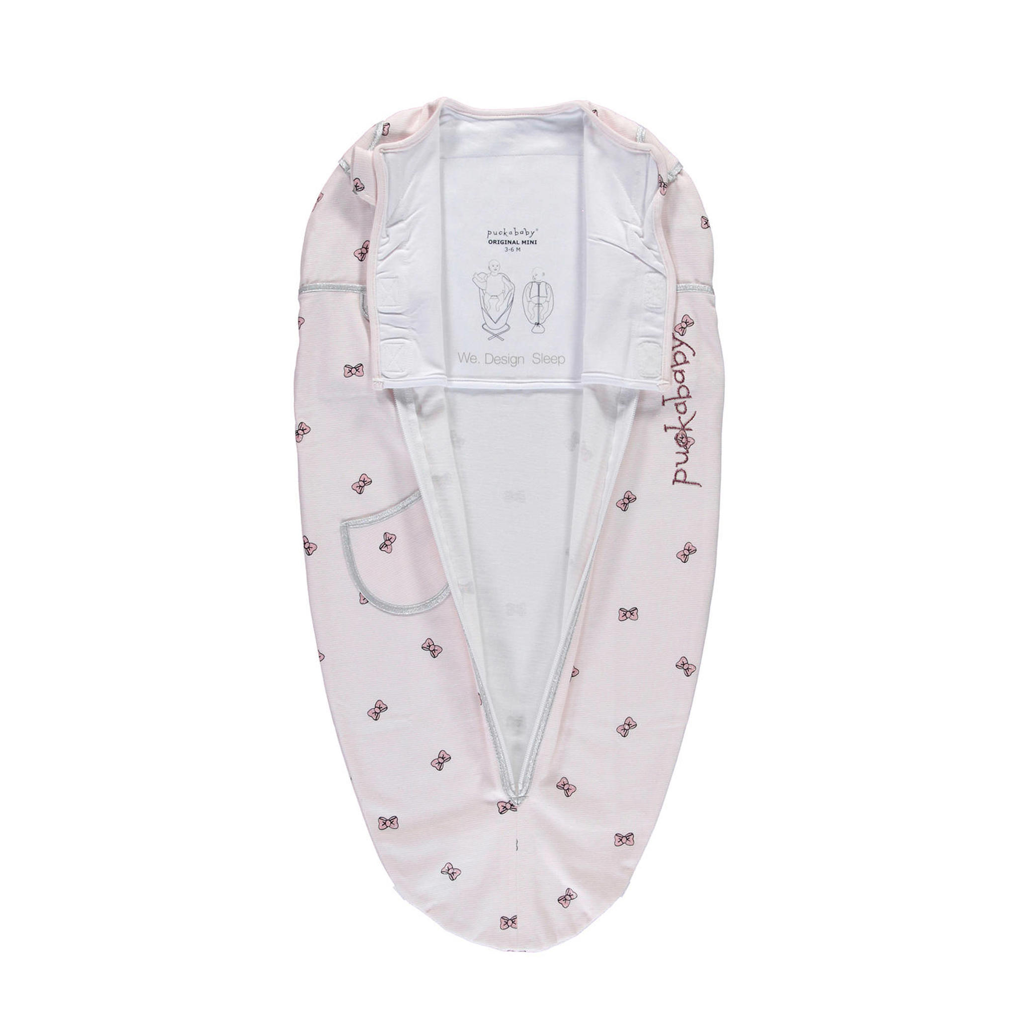 Puckababy The Original Mini baby inbakerdoek 3-6 mnd pink bowy | wehkamp