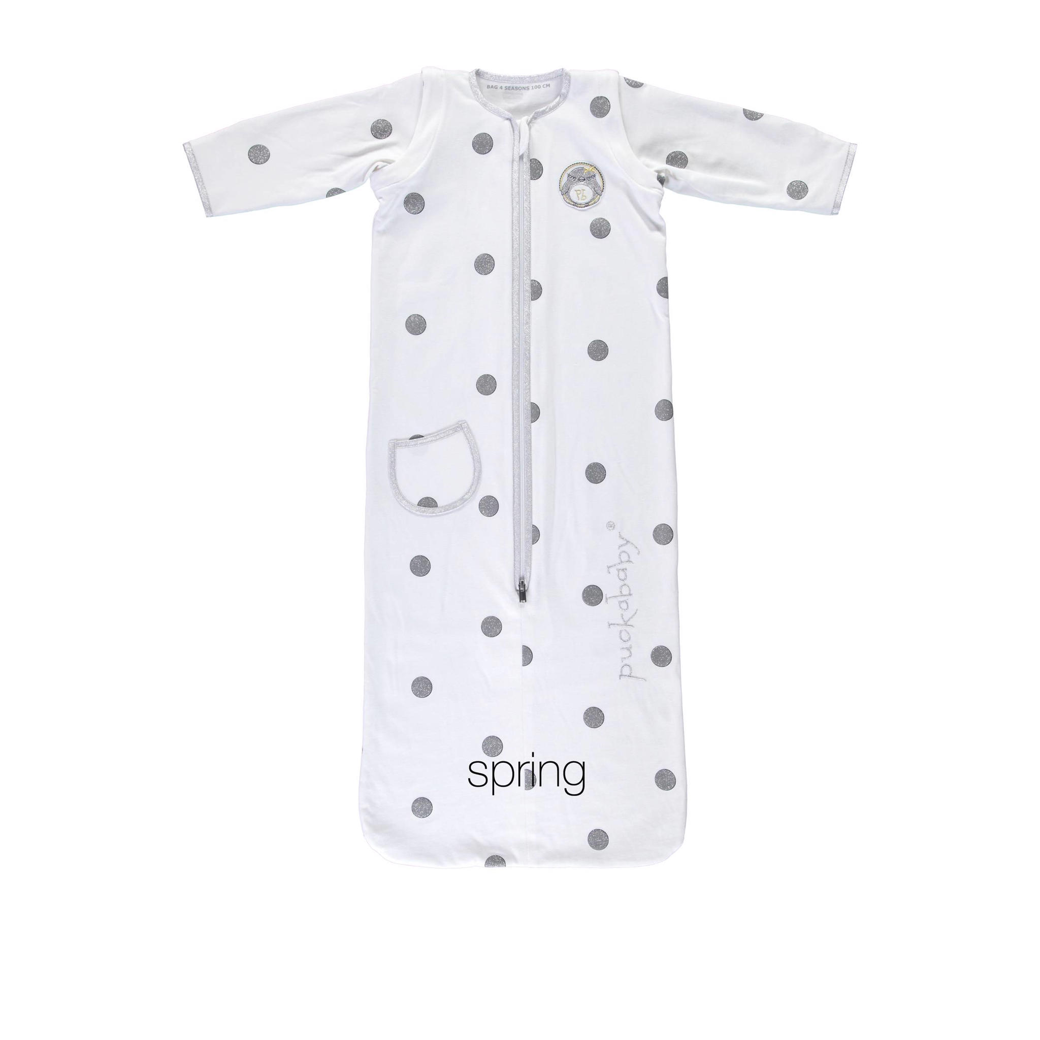 Puckababy The Bag 4 Seasons baby slaapzak 6-30 mnd white dotty | wehkamp