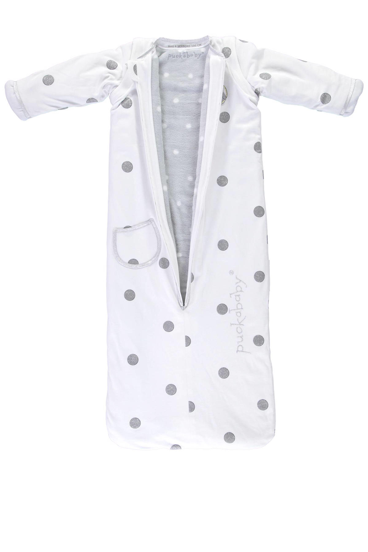 Puckababy The Bag 4 Seasons baby slaapzak 6-30 mnd white dotty | wehkamp