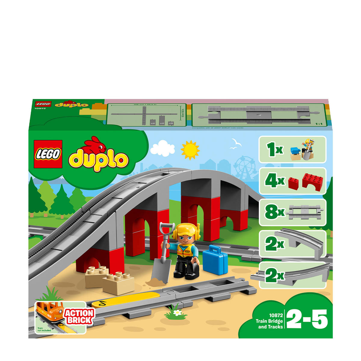 LEGO DUPLO Trein brug en -rails 10872 | wehkamp