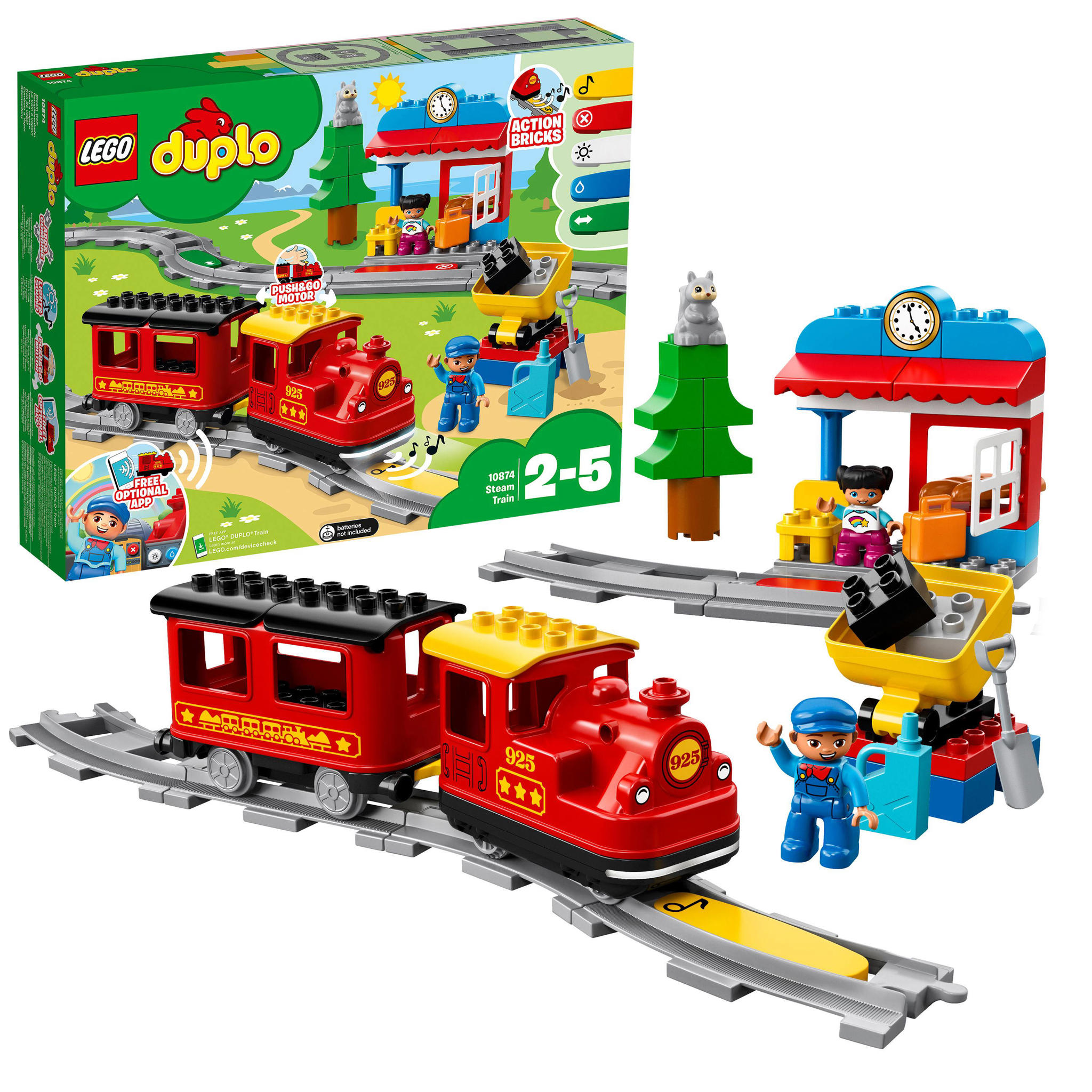 LEGO DUPLO Stoomtrein Educatief Trein Speelgoed Set 10874 | wehkamp