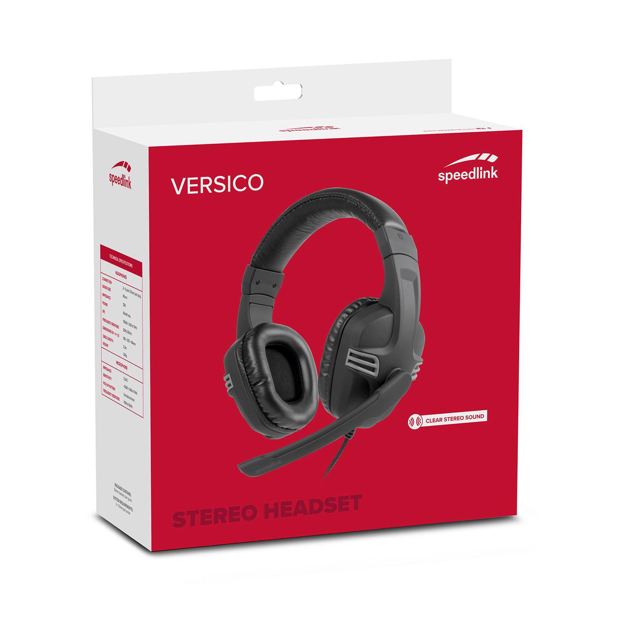 Speedlink Versico stereo gaming headset zwart | wehkamp