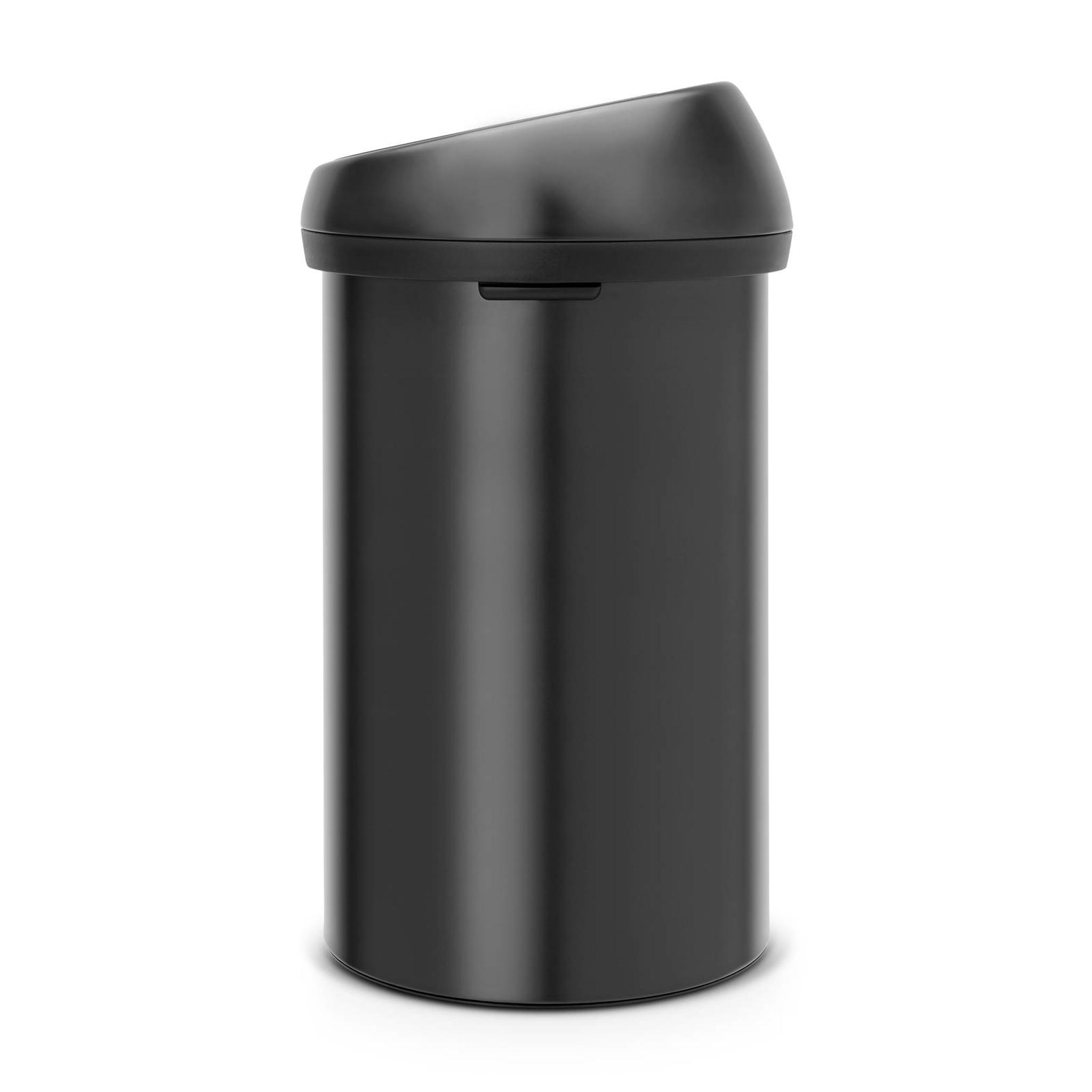 Brabantia Touch Bin Prullenbak - 60 l - Matt Black | wehkamp