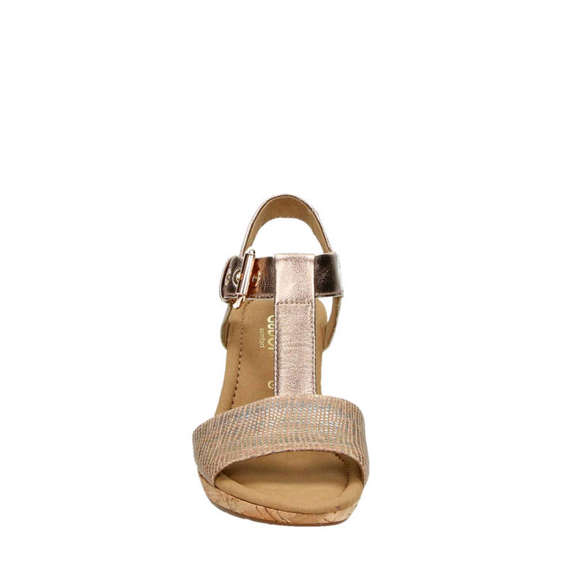 Gabor metallic leren espadrilles met reptielenprint | wehkamp