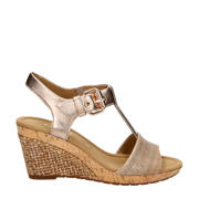 Gabor metallic leren espadrilles met reptielenprint | wehkamp