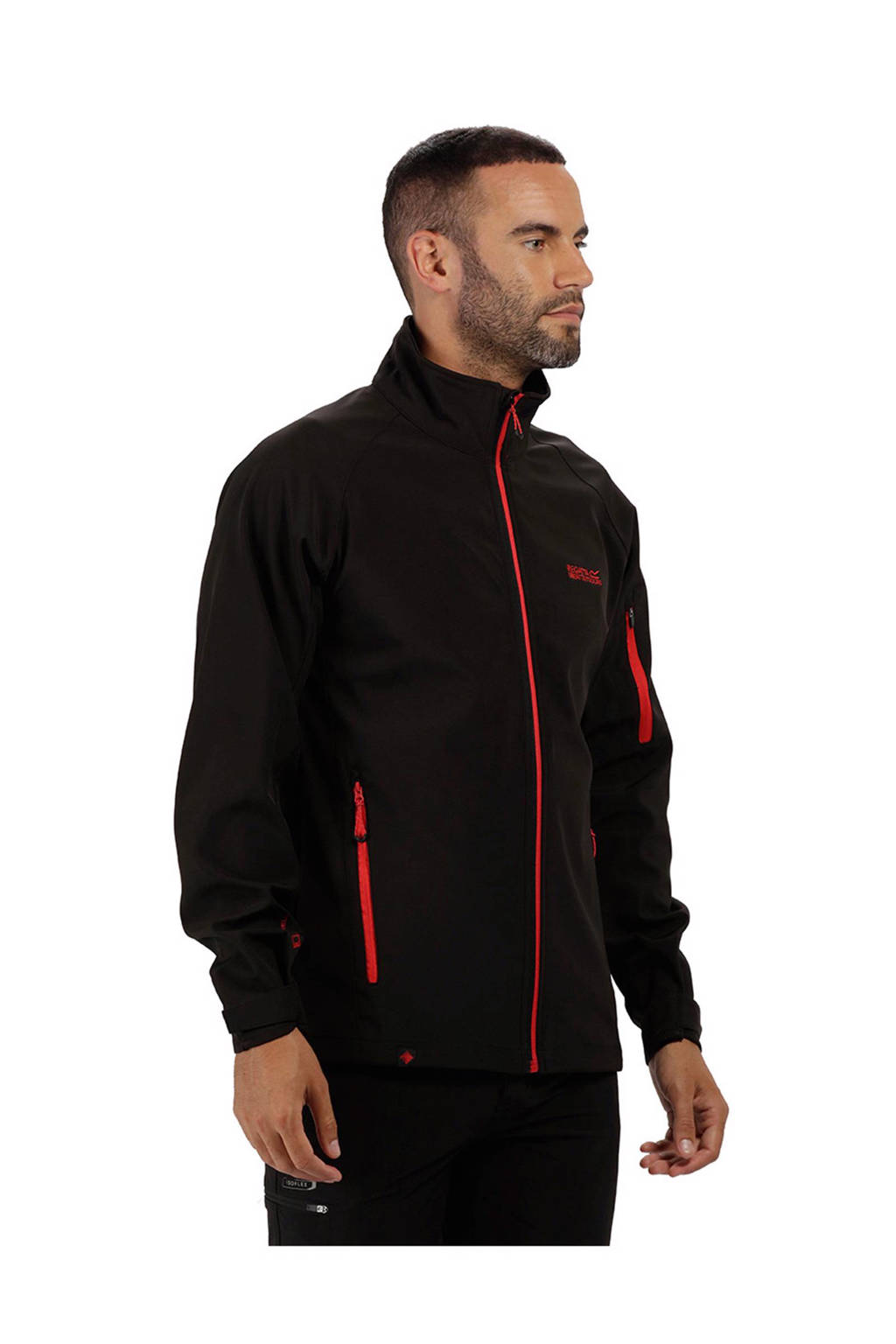 Regatta softshell jack zwart | wehkamp
