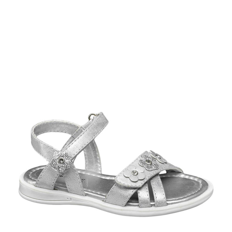 vanHaren Cupcake Couture metallic sandalen met bloemen | wehkamp