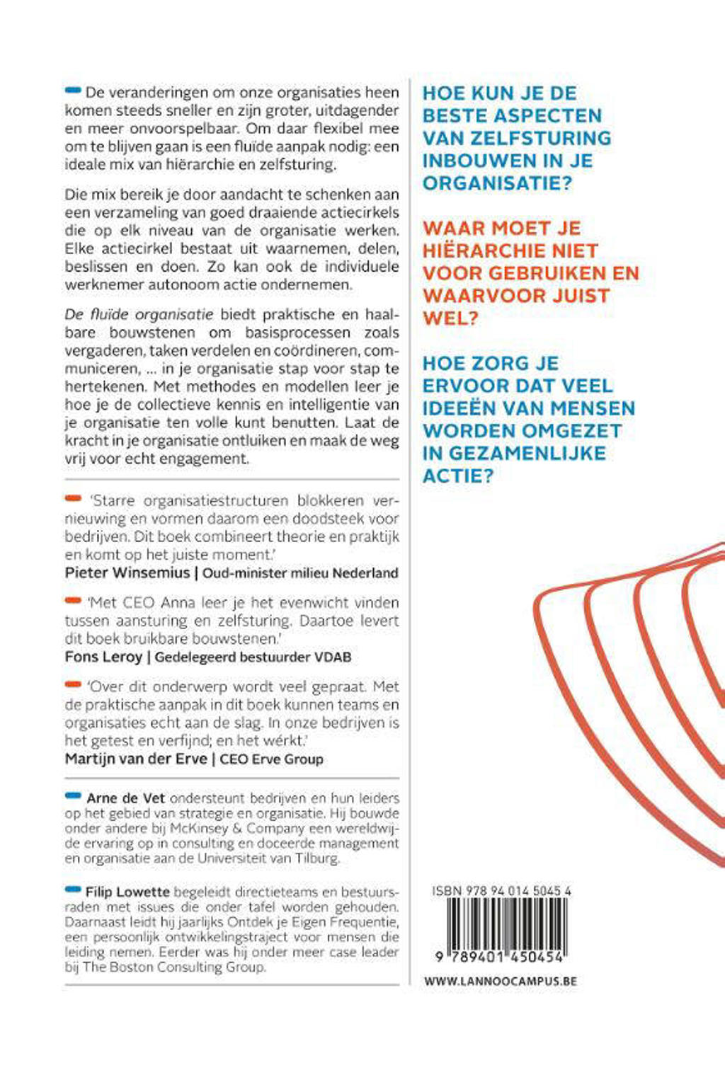 Arne de Vet en Filip Lowette De fluïde organisatie | wehkamp