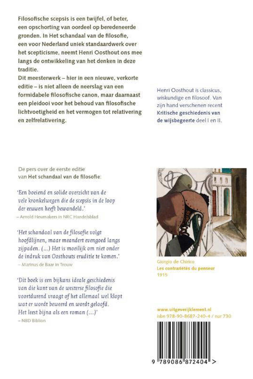 Henri Oosthout Het schandaal van de filosofie | wehkamp