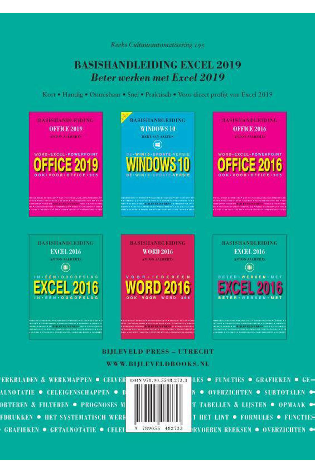 Anton Aalberts Basishandleiding beter werken met excel 2019 | wehkamp