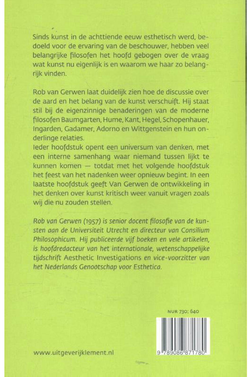 Rob van Gerwen Moderne filosofen over kunst | wehkamp