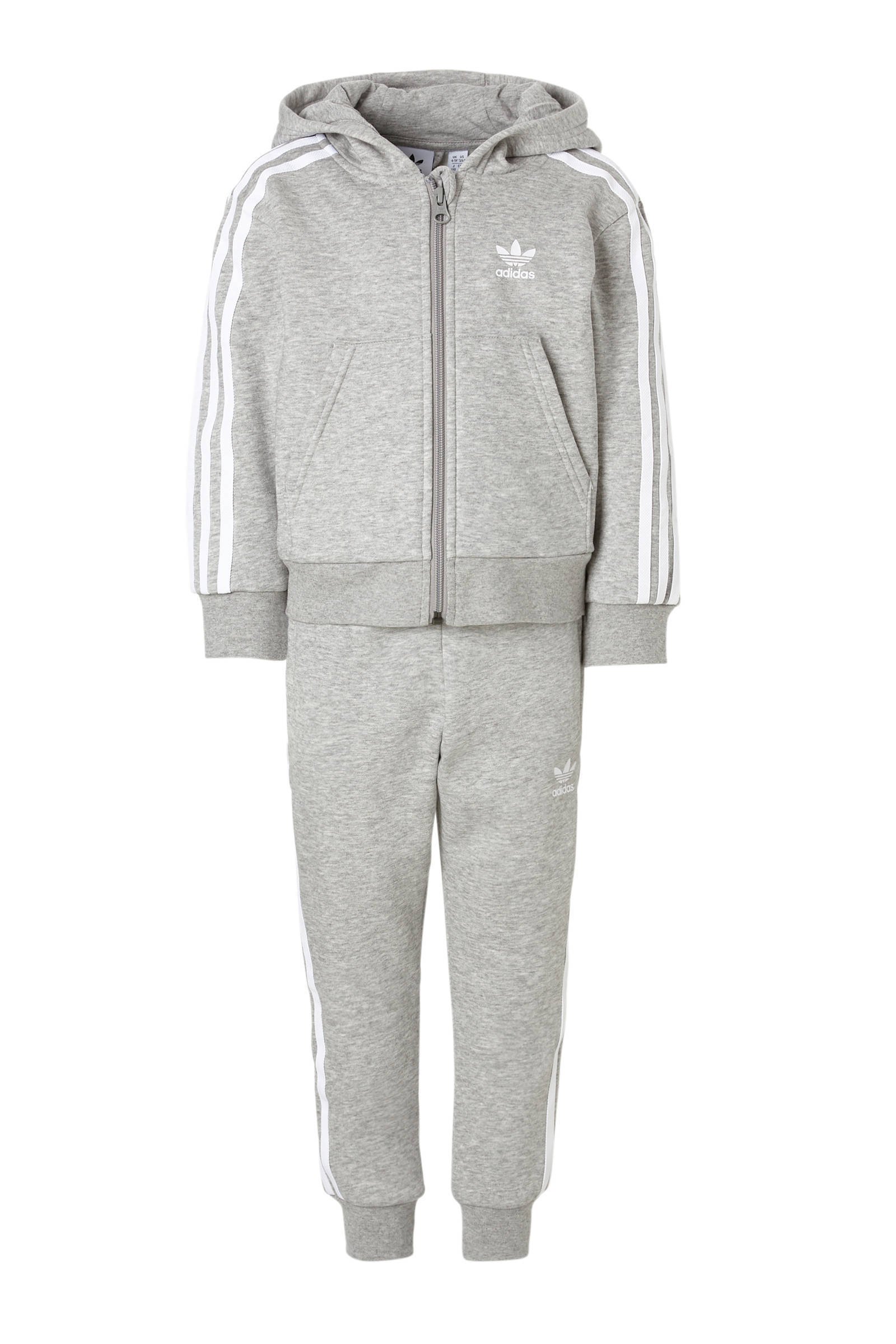 Adidas originals joggingpak grijs melange - Jassenshoponline.nl