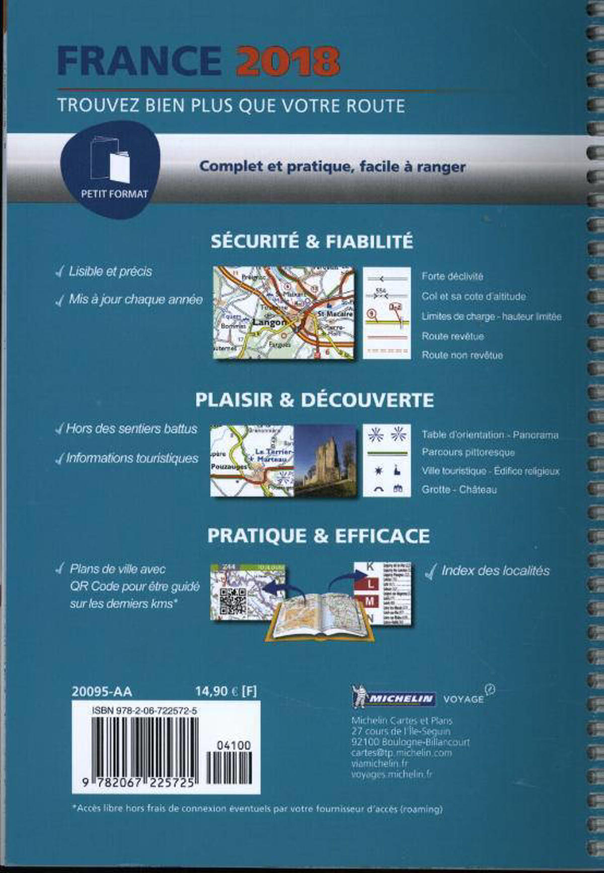 Atlas Michelin (klein formaat) Frankrijk 2018 | wehkamp