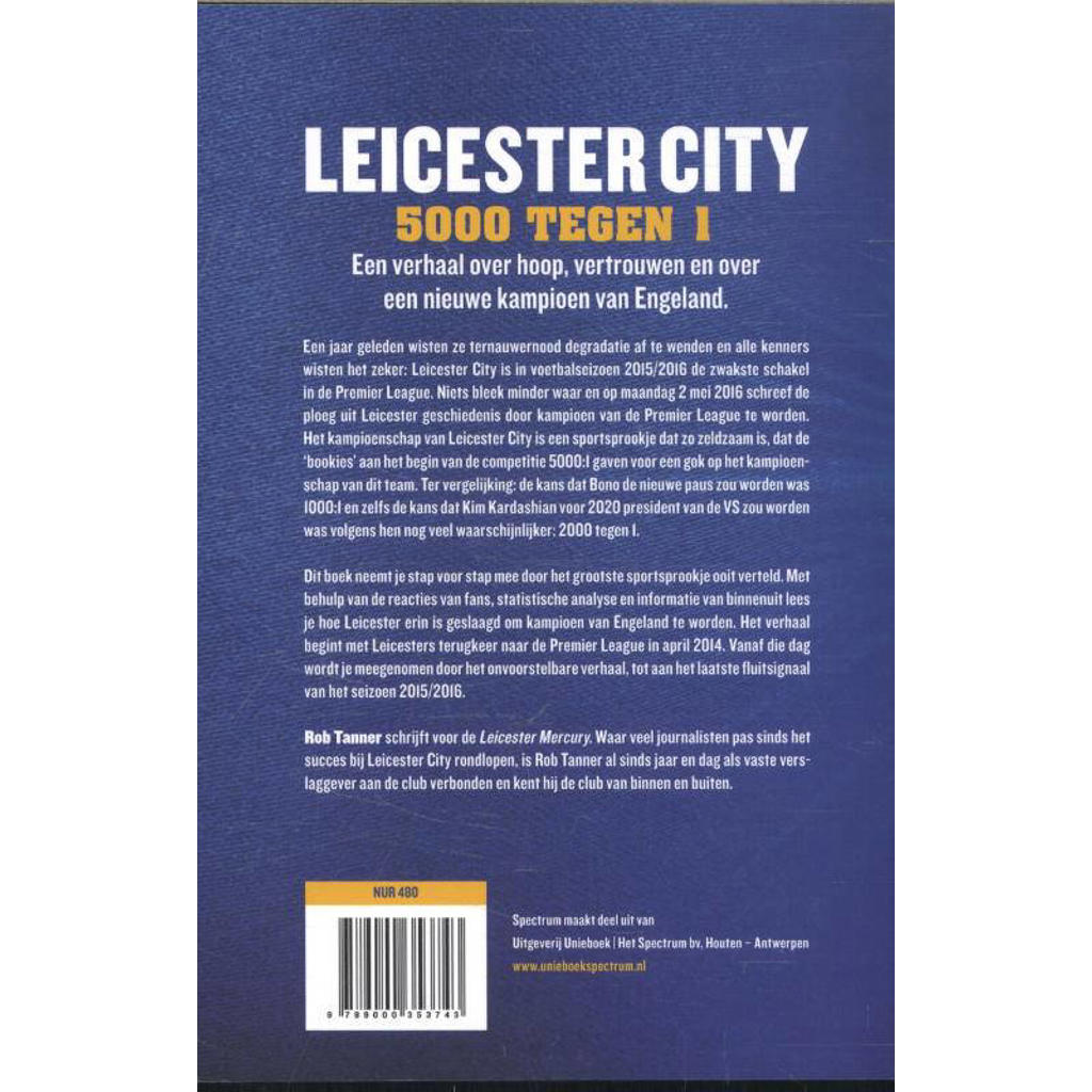 Rob Tanner Leicester City, 5000 tegen 1 | wehkamp
