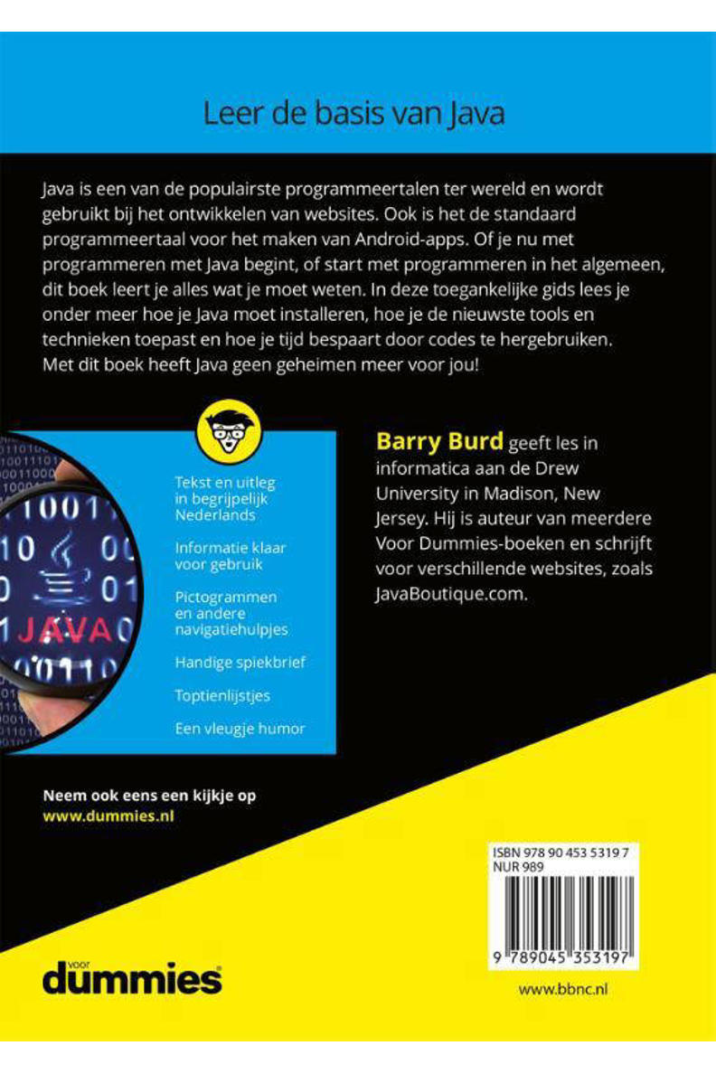 Barry Burd Voor Dummies: Programmeren met Java voor dummies | wehkamp
