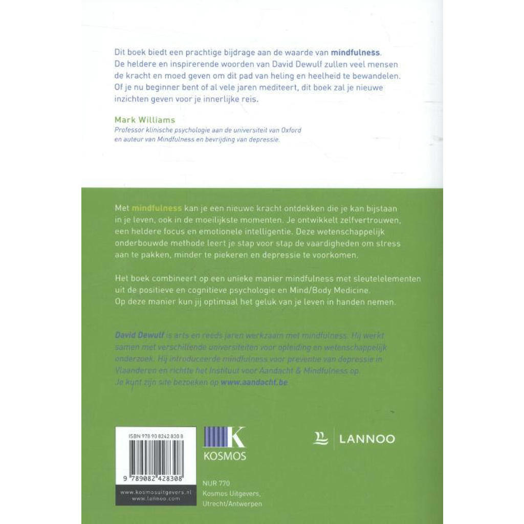 David Dewulf Mindfulness werkboek | wehkamp