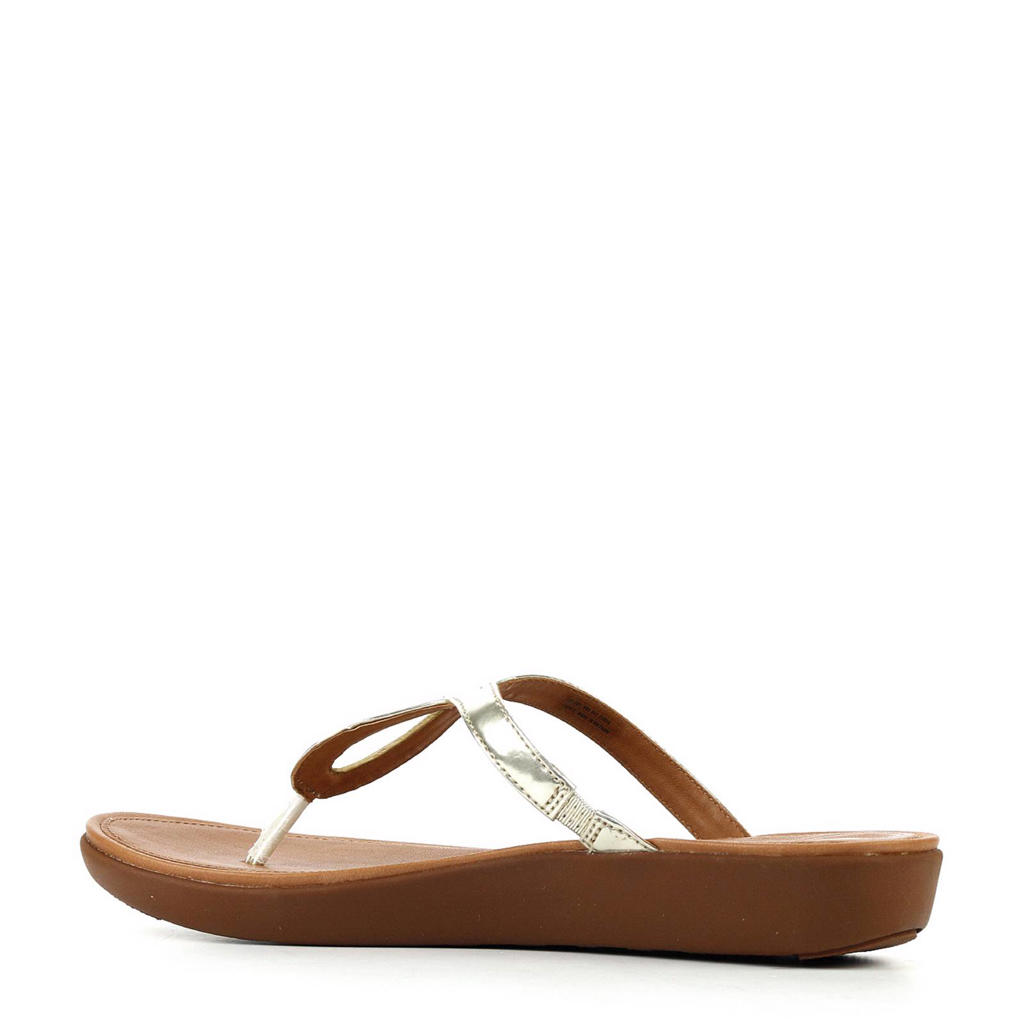 FitFlop TM Strata metallic teenslippers | wehkamp