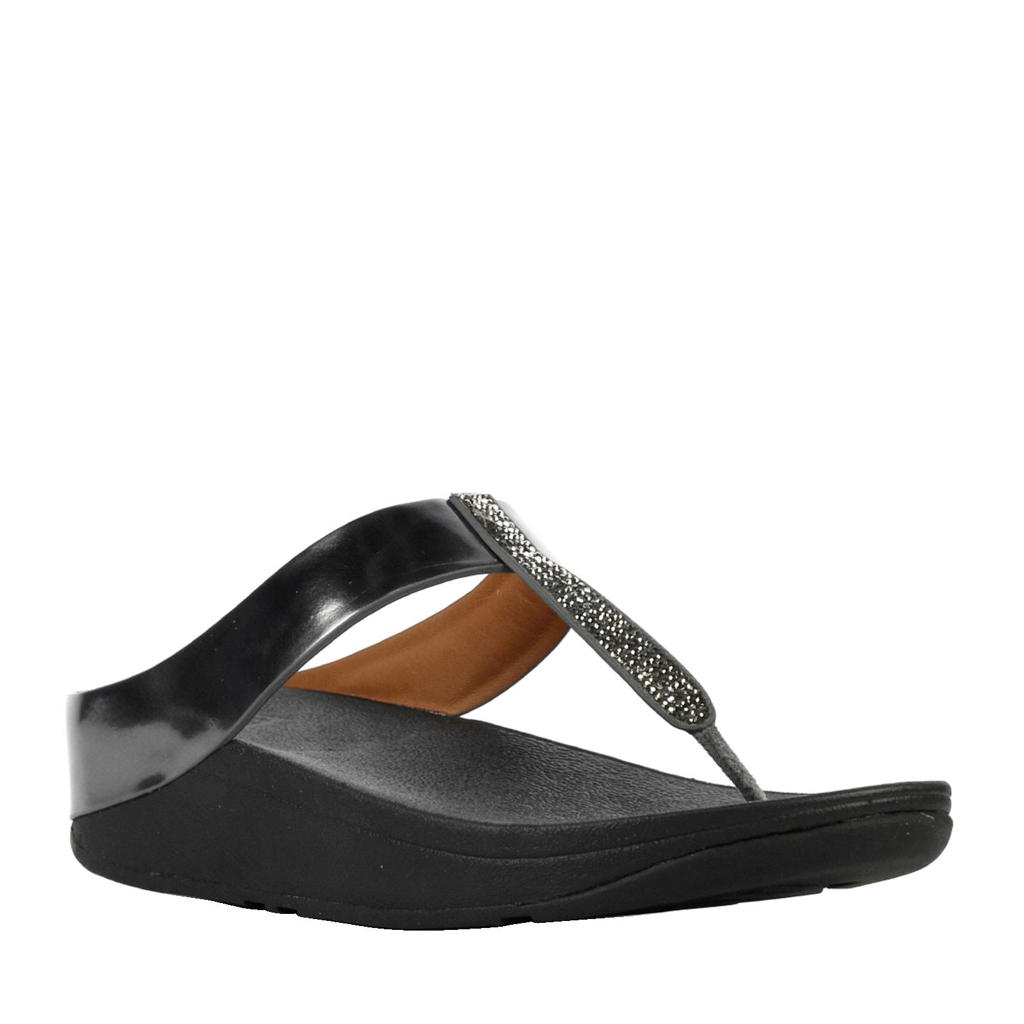 FitFlop TM Fino Crystal teenslippers met strassstenen | wehkamp