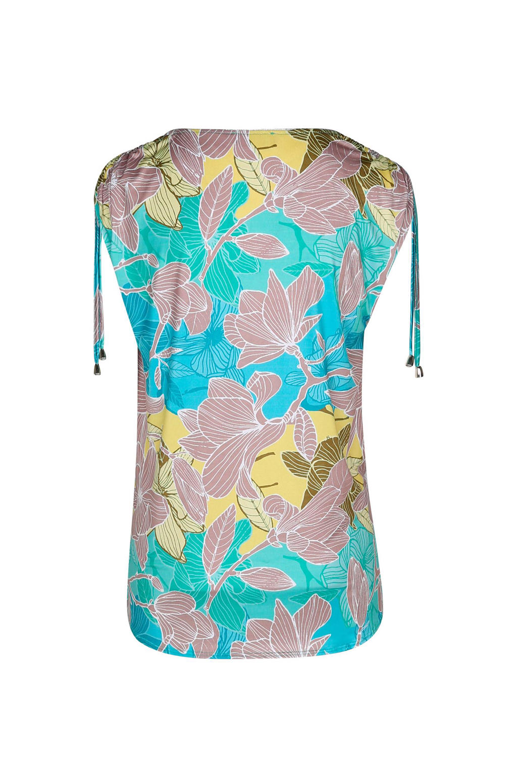 Cassis gebloemd T-shirt blauw | wehkamp