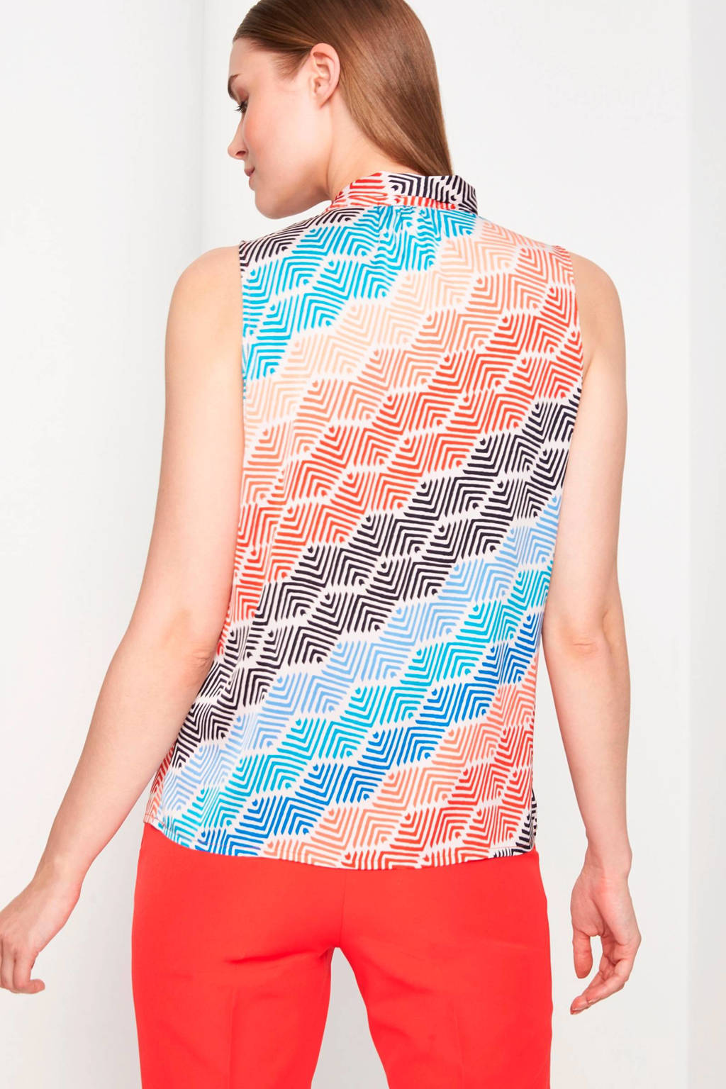comma top met all over print oranje/rood/blauw | wehkamp
