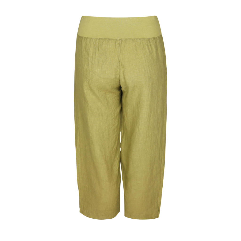 Paprika linnen capri olijfgroen | wehkamp