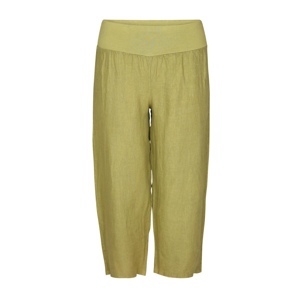 Paprika linnen capri olijfgroen | wehkamp