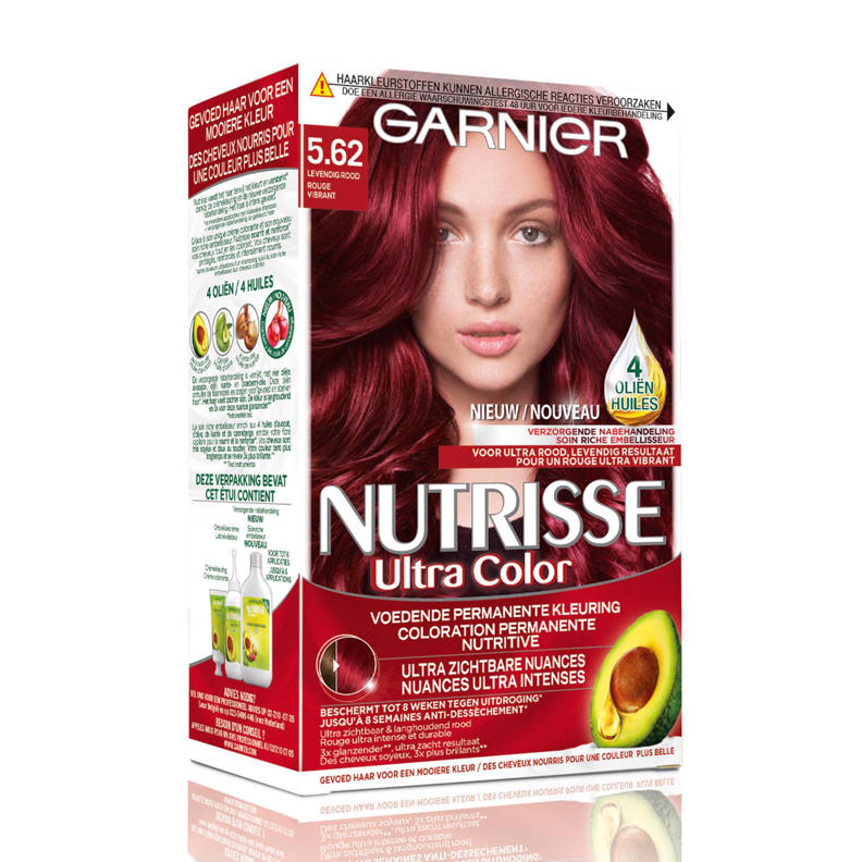 Garnier Nutrisse Ultra Crème haarkleuring - 5.62 - Levendig Rood | wehkamp