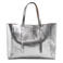 Mango metallic shopper zilver | wehkamp