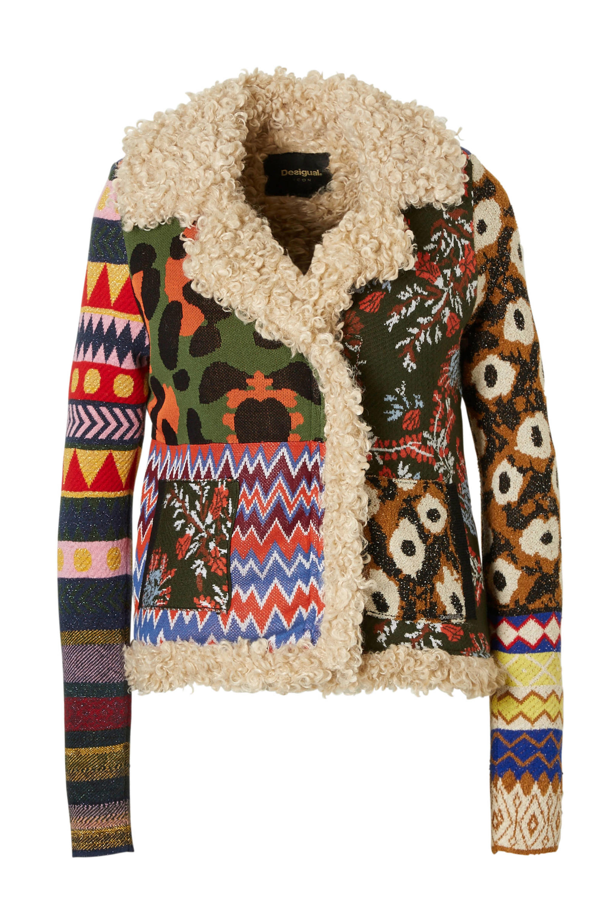 Desigual vest met imitatiebont | wehkamp