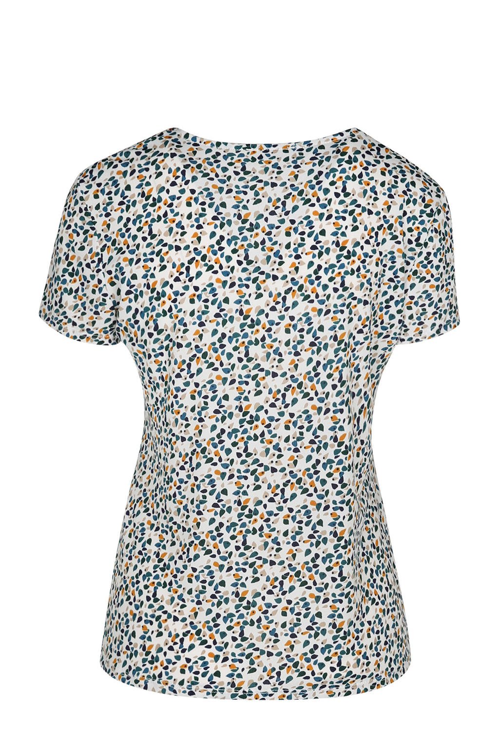Cassis T-shirt met all over print en borduursels wit | wehkamp