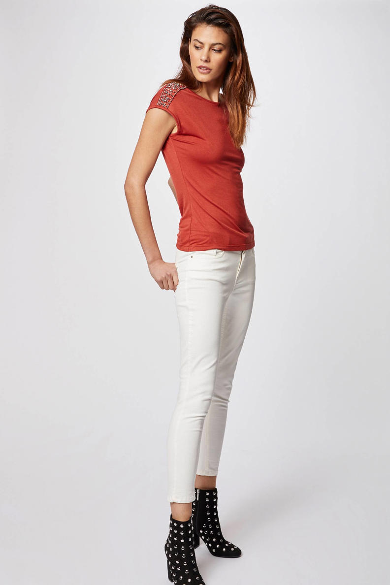 Morgan top koraalrood | wehkamp