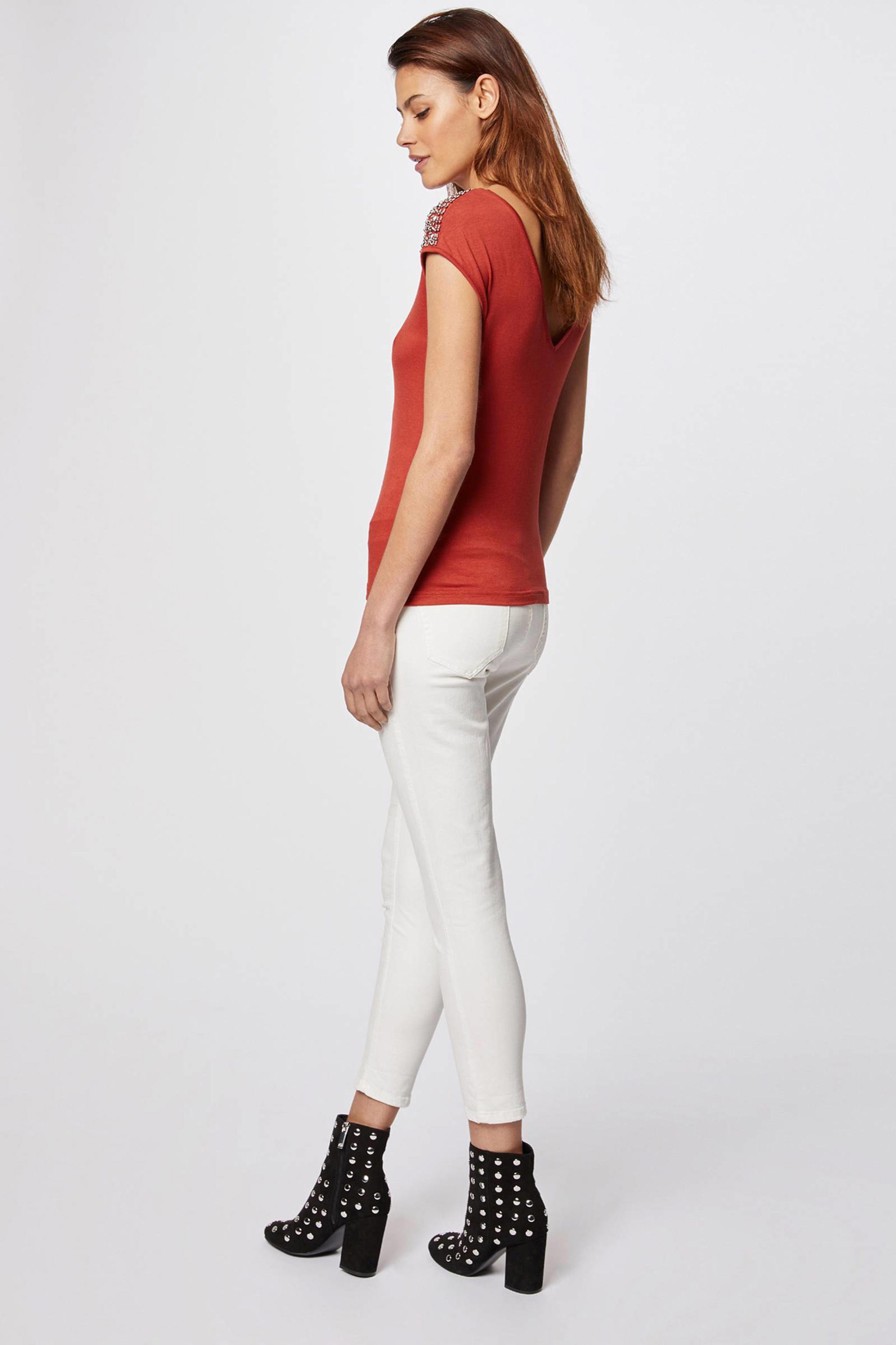 Morgan top koraalrood | wehkamp