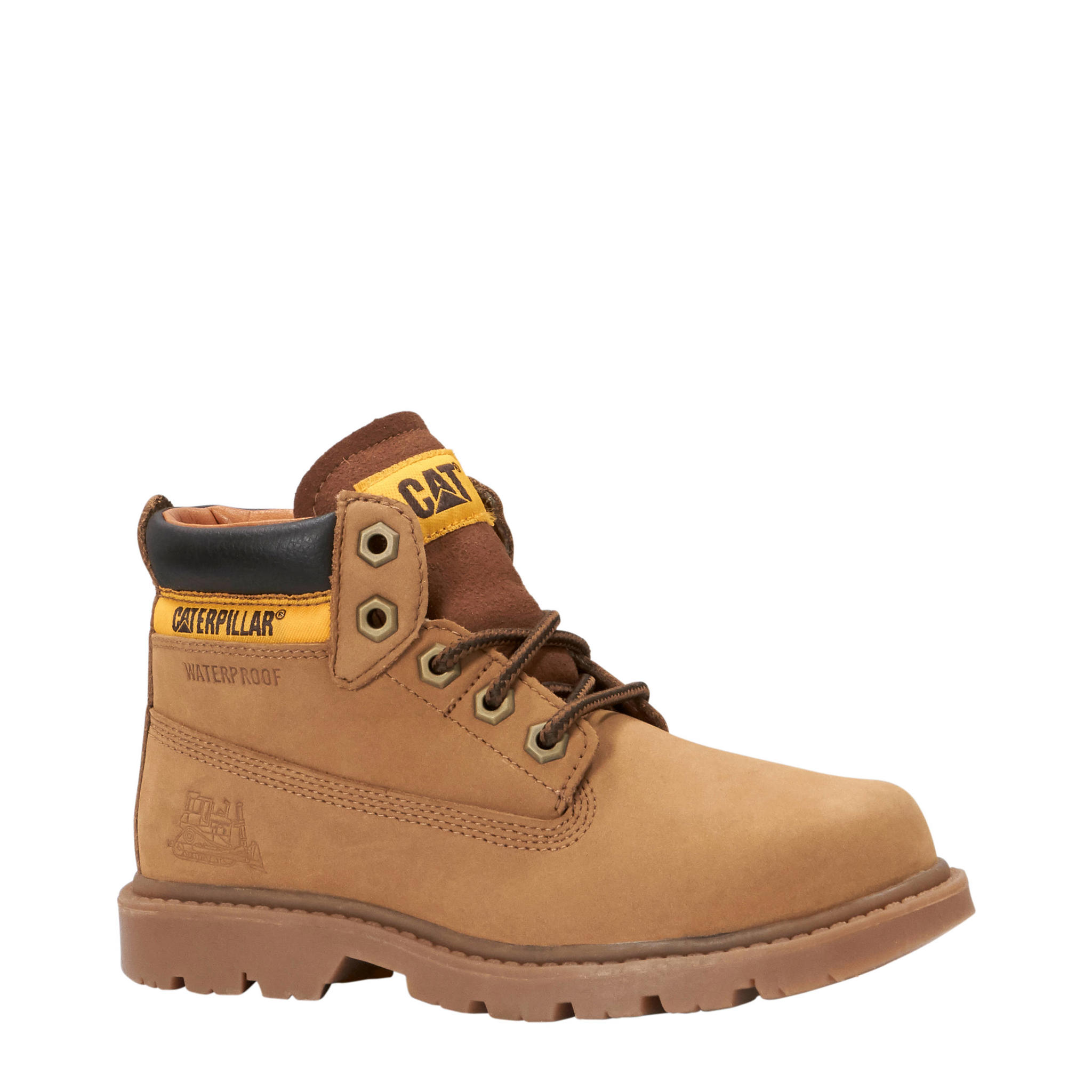 Caterpillar leren veterboots beige | wehkamp
