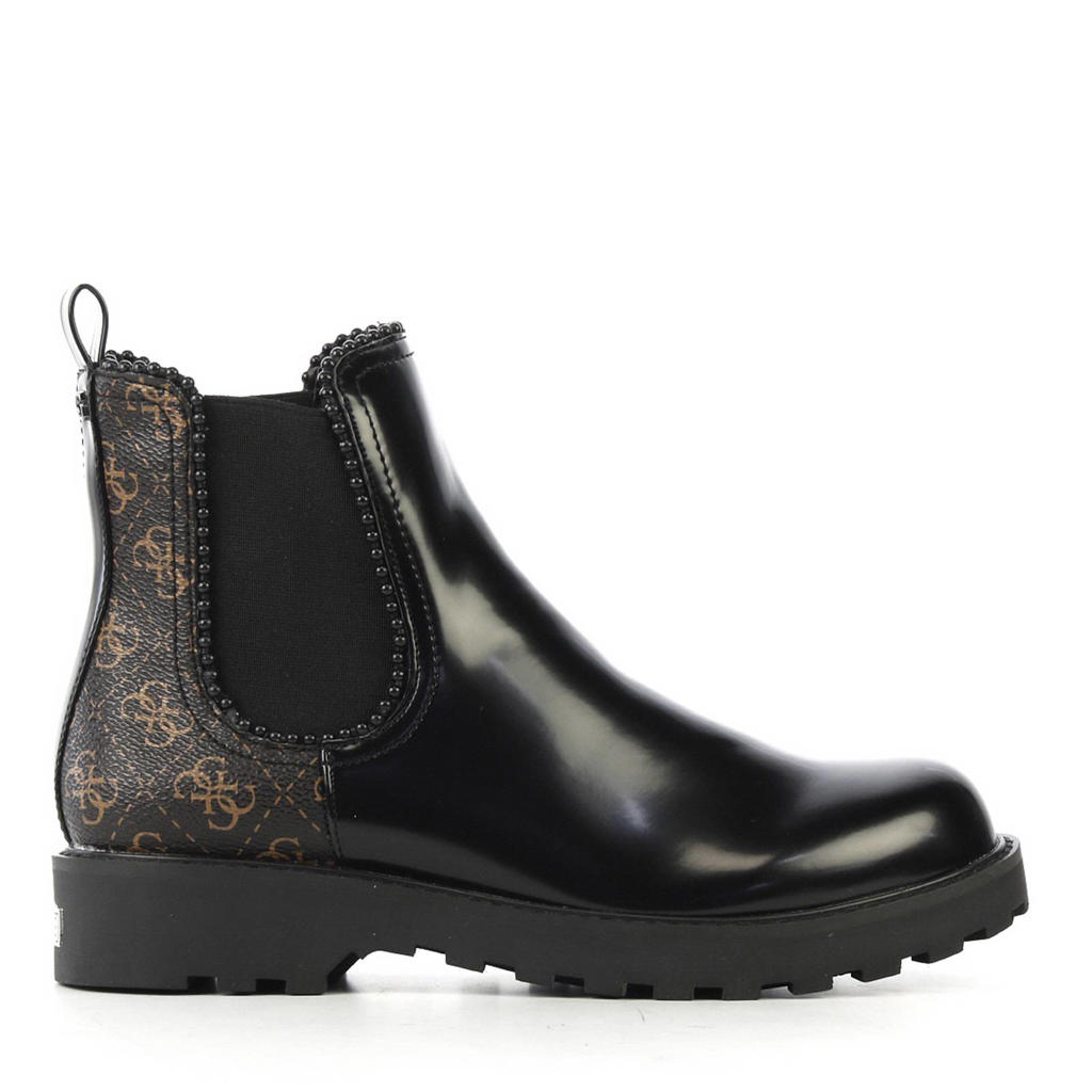 GUESS chelsea boots met logoprint zwart | wehkamp