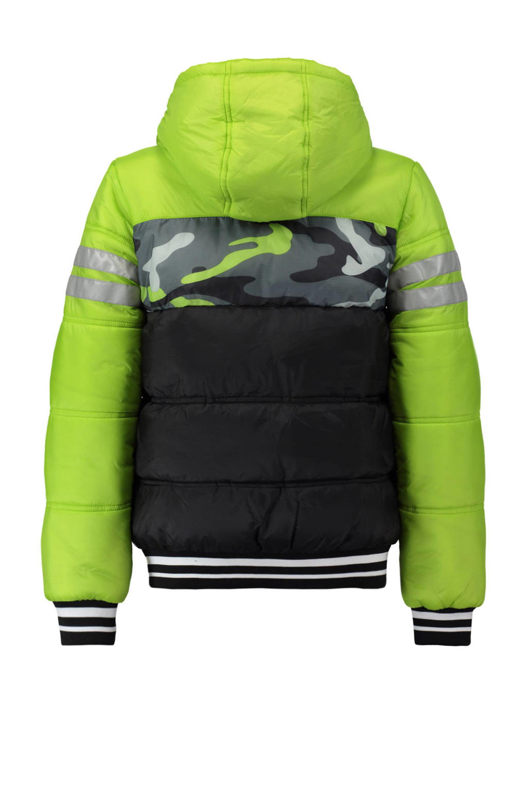 CoolCat winterjas fluor groen/zwart | wehkamp