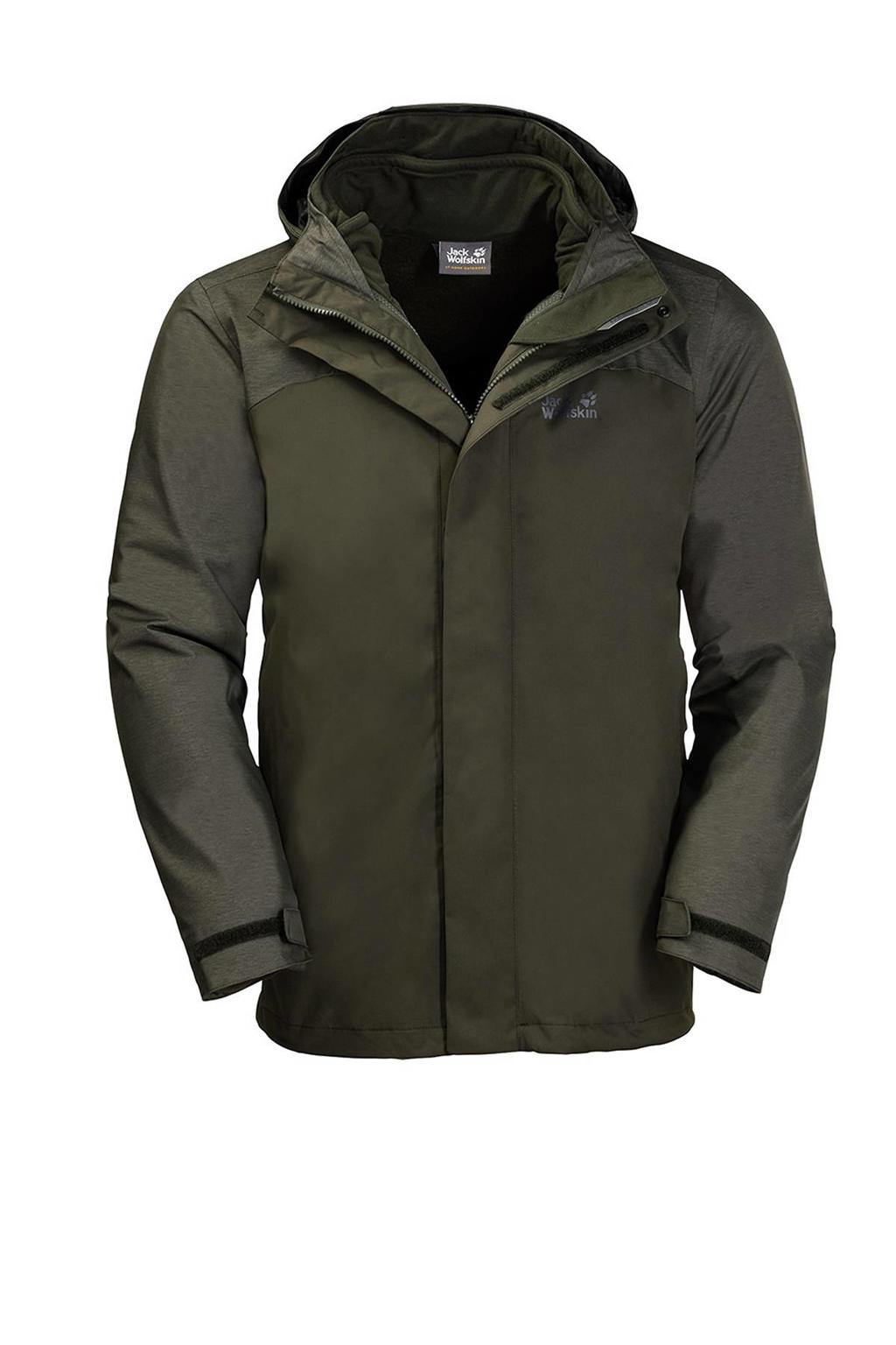 Jack Wolfskin 3-in-1 outdoor jas Echo Lake antraciet | wehkamp