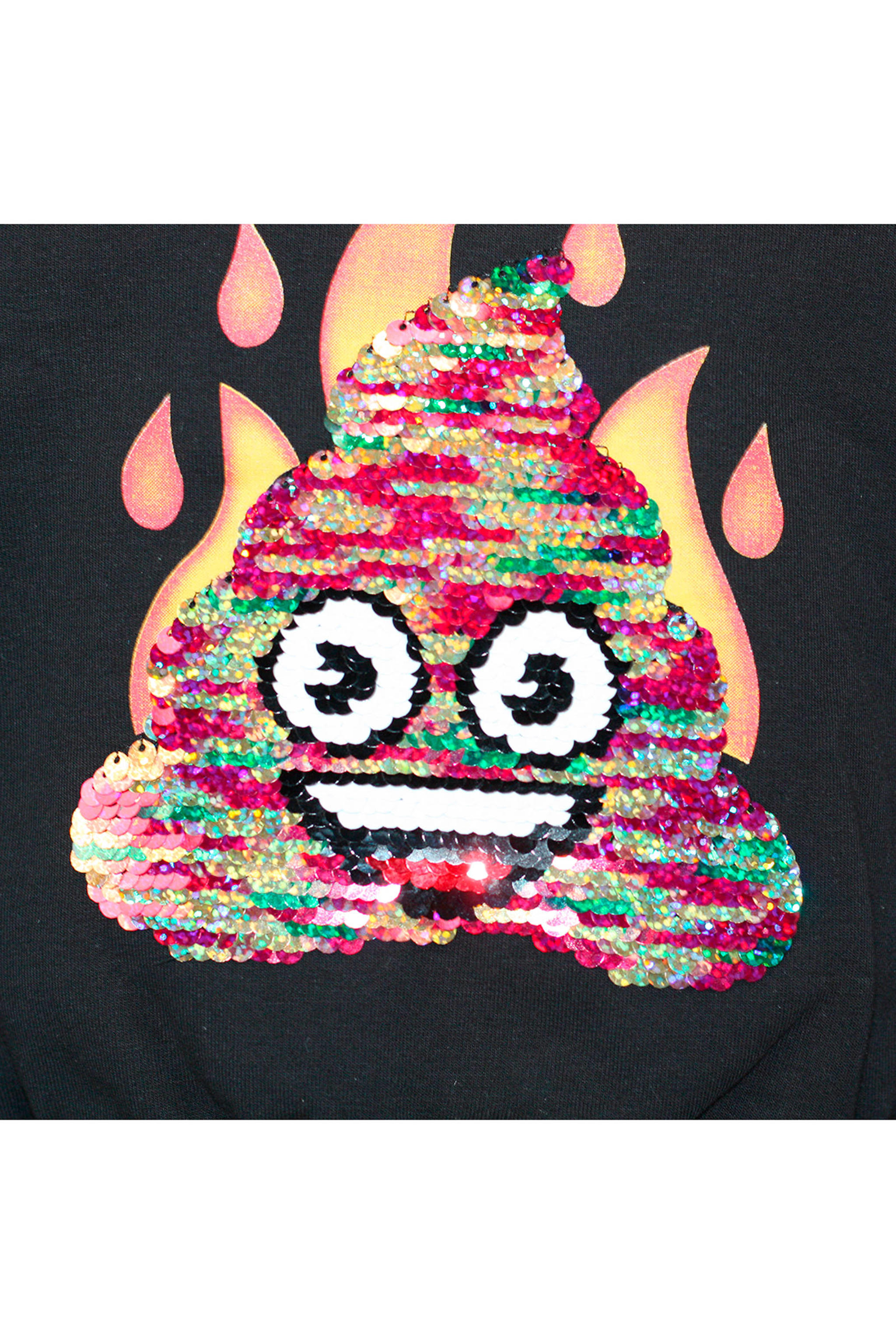 Coolcat sweater met pailletten zwart | wehkamp