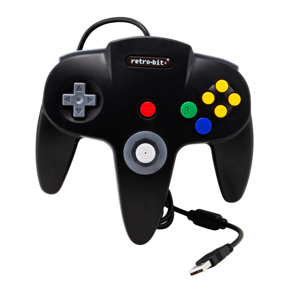 Retro-Bit Nintendo 64 USB controller zwart | wehkamp