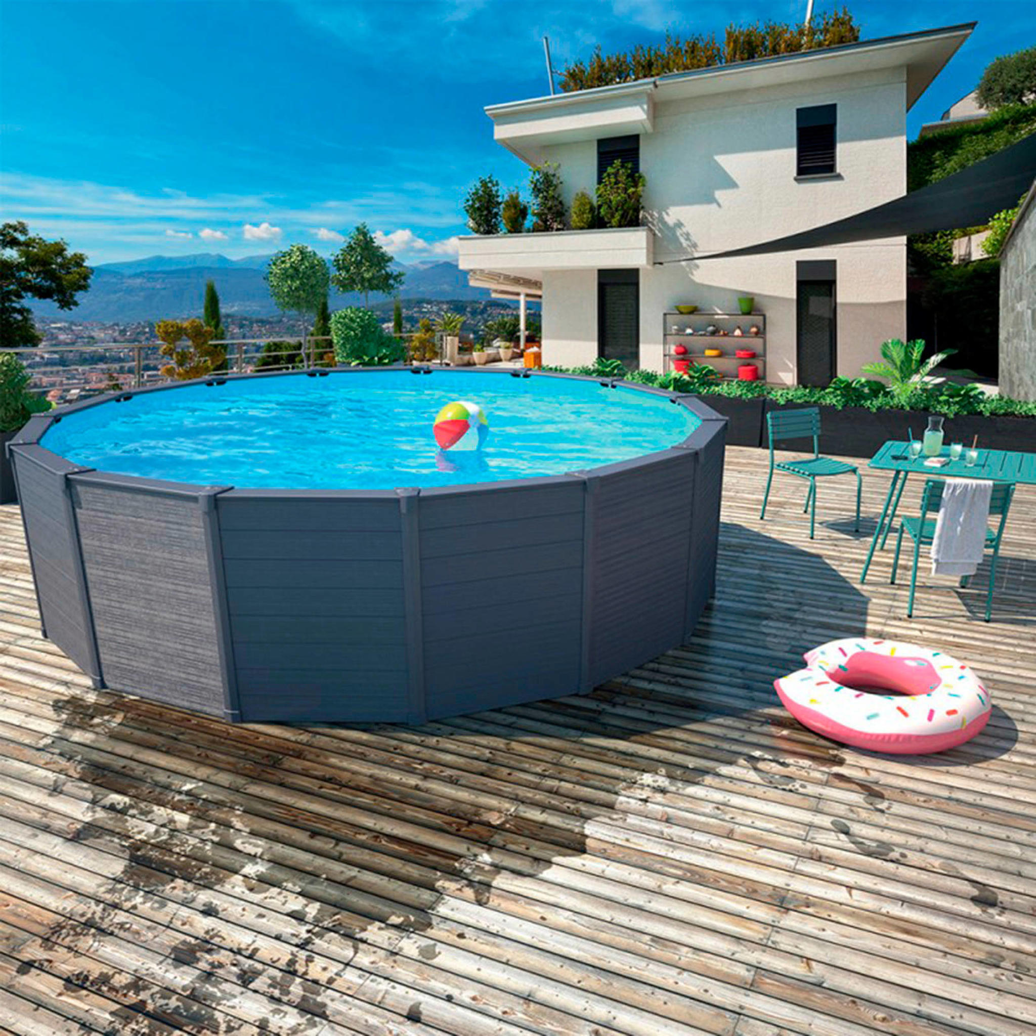 Intex Graphite Gray panel pool zwembad (Ø478 cm) | wehkamp