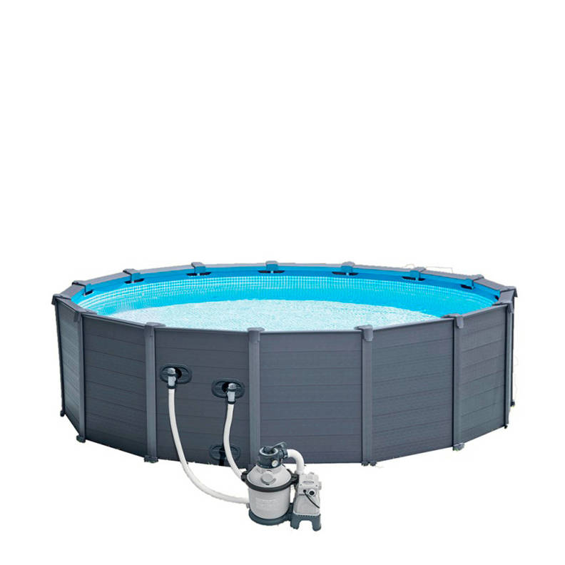 Intex Graphite Gray panel pool zwembad (Ø478 cm) | wehkamp