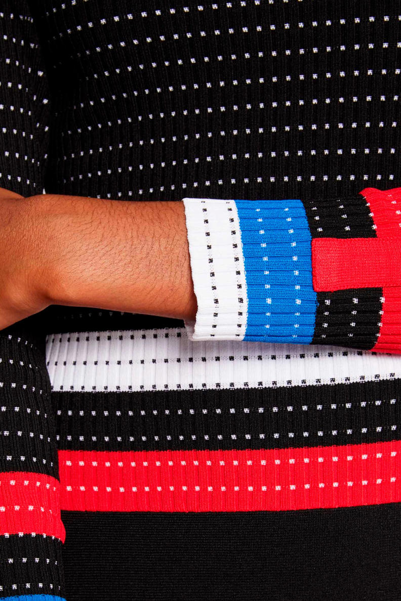 Morgan jurk met strepen zwart | wehkamp