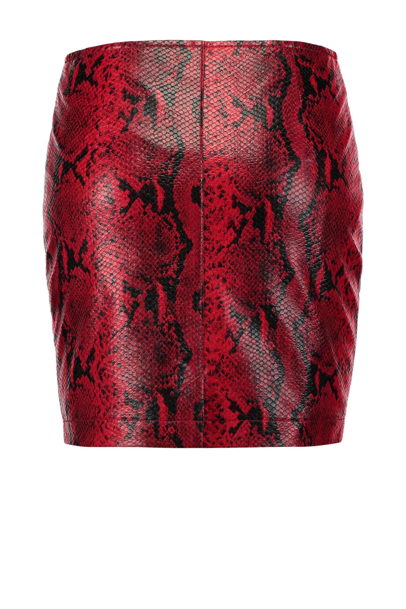 CoolCat rok met slangenprint rood | wehkamp