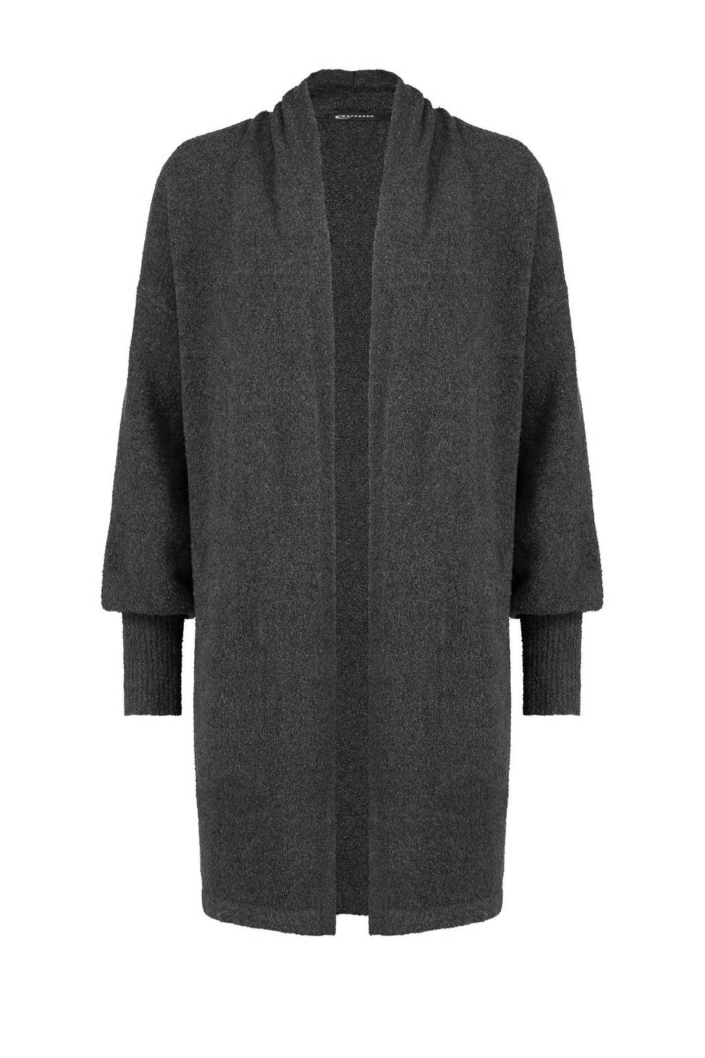 Expresso lang vest met wol antraciet | wehkamp